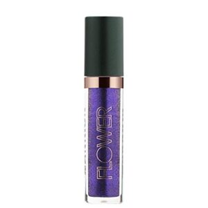 flower beauty warrior glitter liquid eyeshadow long-lasting high impact shimmer for eyes crueltyfree makeup, poison, 0.135 ounce