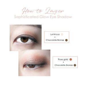 glowiest SOPHISTICATED Glow Eye Shadow 003 Chocolate Bronze | Liquid Eyeshadow Gorgeous & Long- Lasting & Quick-Drying Eye Makeup | Cream Eyeshadow 0.24 oz (7ml)