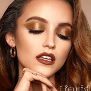 Easilydays Double Head Liquid Glitter Matte eyeshadow for Brown Eyes, Sunset Pearl and Matte Shimmer Shadow, Taupe & Brown, Highly Pigmented Long Lasting Waterproof, Lightweight Travel Size Eye Makeup Gift (#03)