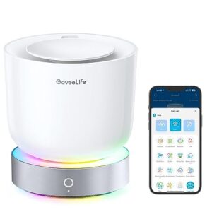 goveelife smart essential oil diffuser with alexa voice app control for home office bedroom, 300ml quiet cool mist aroma diffuser with 2 mist modes, 24h timer