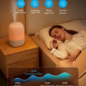 GoveeLife Smart Humidifiers for Bedroom, 3L Top Fill Cool Mist Humidifiers with Essential Oil Diffuser, Humidity Control, WiFi Air Humidifier with Night Light, for Baby, Plants, Home, Work with Alexa