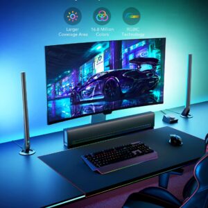 Govee RGBIC Gaming Light Bars H6047 with Smart Controller, Wi-Fi Smart LED Gaming Lights with Music Modes and 60+ Scene Modes Built, Works with Alexa & Google Assistant, Game Room Lights Decor