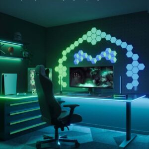 Govee RGBIC Gaming Lights, 10ft Neon Rope Lights Soft Lighting for Gaming Desks, LED Strip Lights Syncing with Razer Chroma, Support Cutting, Smart App Control, Music Sync, Adapter (Only 2.4G Wi-Fi)