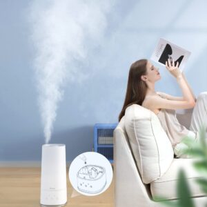 Govee 4L Smart Humidifiers for Bedroom with Hygrometer Thermometer, WiFi Voice & Remote Control, Top Fill Cool Mist Humidifiers for Baby and Plants, Essential Oils Diffuser, Lasts up to 36 Hours