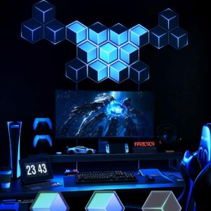 Govee Glide Hexagon Light Panels Ultra, 3D Wall Lights with DIY Program, RGBIC LED Gaming Lights for Wall, LED Lights for Gaming Setup with 129 Lamp Beads, Works with Alexa, 10 Pack, Meteor Gray