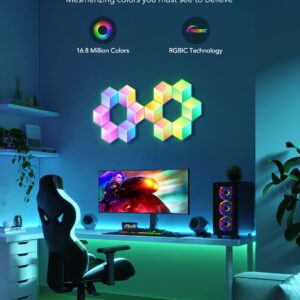 Govee Glide Hexa Pro Light Panels, RGBIC 3D Hexagon Wall Lights, Wi-Fi LED Creation Light with Music Sync, Works with Alexa Google Assistant for Living Room, Bedroom, Gaming Rooms, 10 Pack