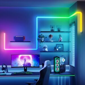 Govee RGBIC 3D Wall Light Glide, AI Sync Box with Monitor Backlight