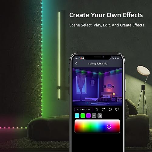 Super RGB Smart Fairy String Lights, 33Ft Usb DIY Twinkle Lights w/Remote & App Controlled, music sync,12 Modes, Multicolor & Warm White for Bedroom, Christmas, Parties,Wedding,Centerpiece, Decoration