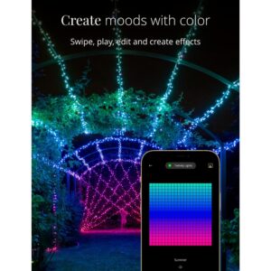 Twinkly App-Controlled 105ft Smart String LED Lights with 400 RGB+W LEDs- WiFi & Bluetooth Connectivity, Sync with Music, Indoor/Outdoor Use (IP44), Compatible with Google Assistant & Amazon Alexa