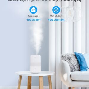 Govee Smart Humidifier H7141 Bundle with Govee Bluetooth Digital Hygrometer Indoor Thermometer, Room Humidity and Temperature Sensor Gauge with Remote App Monitoring, Large LCD Display