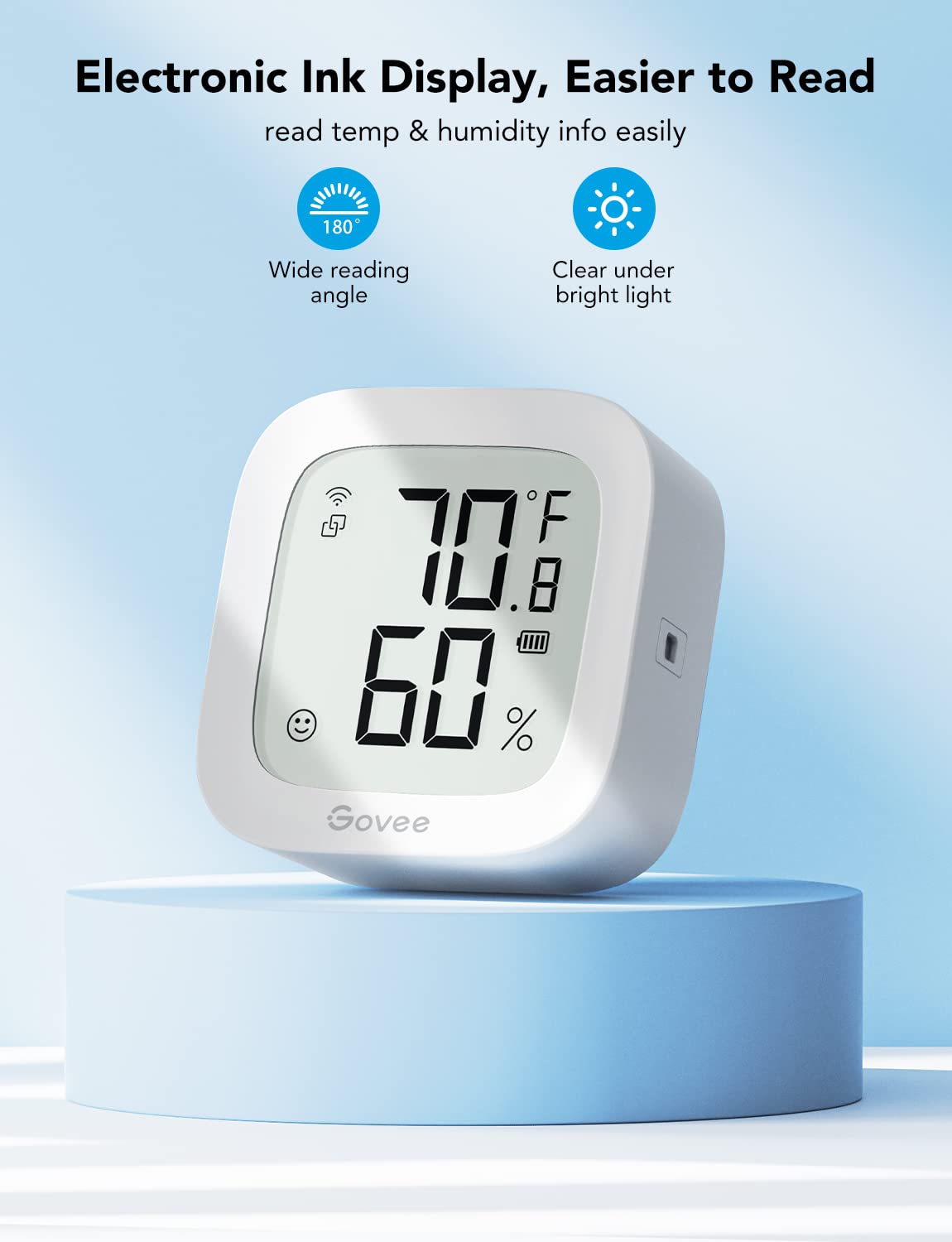 Govee WiFi Hygrometer Thermometer H5179 Bundle with Govee WiFi Digital Hygrometer Thermometer H5103 for Indoor Home Bedroom