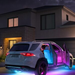 Govee RGB Interior Car Lights Bundle with Govee 8 pcs RGBIC Exterior Car Lights, App Control, DIY Mode and Music Mode