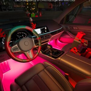 Govee RGB Interior Car Lights Bundle with Govee 8 pcs RGBIC Exterior Car Lights, App Control, DIY Mode and Music Mode