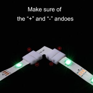 28 Pieces 3 Pin LED Connector LED Strip Connector 10 mm Solderless LED Light Connector L Shape LED Lights Extension T Shape Solderless LED Adapter Connectors for WS2811 WS2812B SK6812 LED Strip