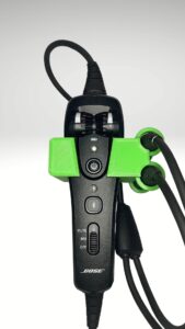 mk-5 aviation headset controller mount for bose a20 or equivalent (green)