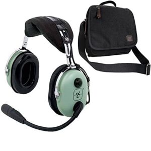 david clark h10-13.4 mono headset & headset bag combo