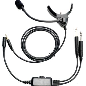 Crystal Mic Pro Lightning with TSOd Intricon Microphone. Compatible for Sony WH-1000XM3/4 ANR Headphones. Transforms Your Headphone into an ANR Aviation Headset