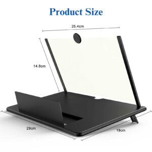 14" Screen Magnifier for Cell Phone - 3D HD Magnifying Projector Screen Enlarger Expanders for Movies, Videos and Gaming – Foldable Phone Stand with Screen Amplifier–Compatible with All Smartphones