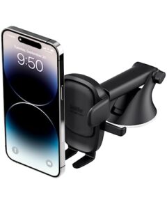 iottie easy one touch 6 universal car mount dashboard & windshield suction cup phone holder for iphone samsung, google, all smartphones