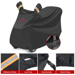 Comnova Mobility Scooter Cover 56 Inch - 600D Scooter Covers Heavy Duty & Waterproof, Outdoor Electric Scooter Cover Accessories Universal Fit for Most Mobility Scooters