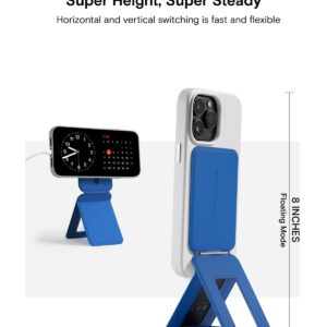 MOFT Phone Tripod Stand Compatible with iPhone 15/14/13/12 Series, Angle Adjustment & Strong Magnets & MagSafe Compatible MOVAS Invisible Selfie Stick Tripod, Sapphire