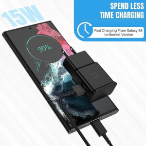 Type C Fast Charger, for Samsung Charger Android Phone USB C Charger Block, Charge Cable 10ft for Galaxy S23/S23+/S22/S21/S20/S10e/S9/S8/Note20/Note10/Note9/Z Fold 3/4/5 2-Pack