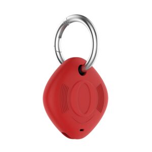 propector case compatible with samsung galaxy smarttag/smarttag+ case,soft silicone lightweight keychain anti-scratch protevtive skin cover for galaxy smarttag (red)