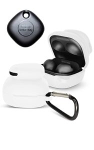 galaxy buds pro2 case with smarttag holder tracker/smarttag for galaxy buds2 / android airtag for galaxy buds live case/samsung smarttag galaxy tracker/airtag for android (white)