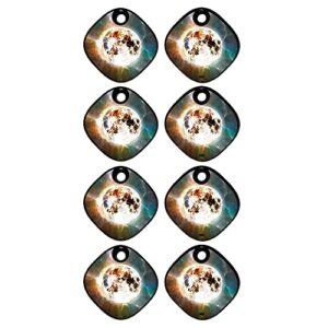 mightyskins skin compatible with samsung galaxy smarttag (4 pack) - moon explosion | protective, durable, and unique vinyl decal wrap cover | easy to apply, remove, and change styles | made in the usa