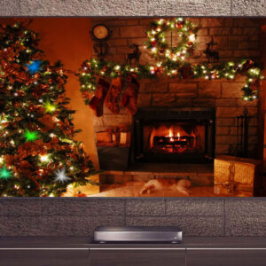 Festive Yuletide Fireplace: Ambient Xmas Flames with Crackle and Holiday Melodies For Tablets & Fire TV - NO ADS