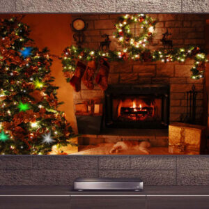 Festive Yuletide Fireplace: Ambient Xmas Flames with Crackle and Holiday Melodies For Tablets & Fire TV - NO ADS