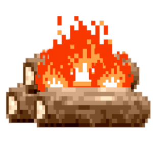 8-bit fireplace