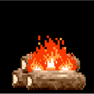 8-bit Fireplace