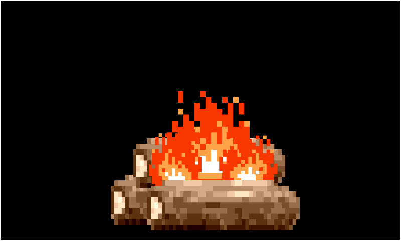 8-bit Fireplace