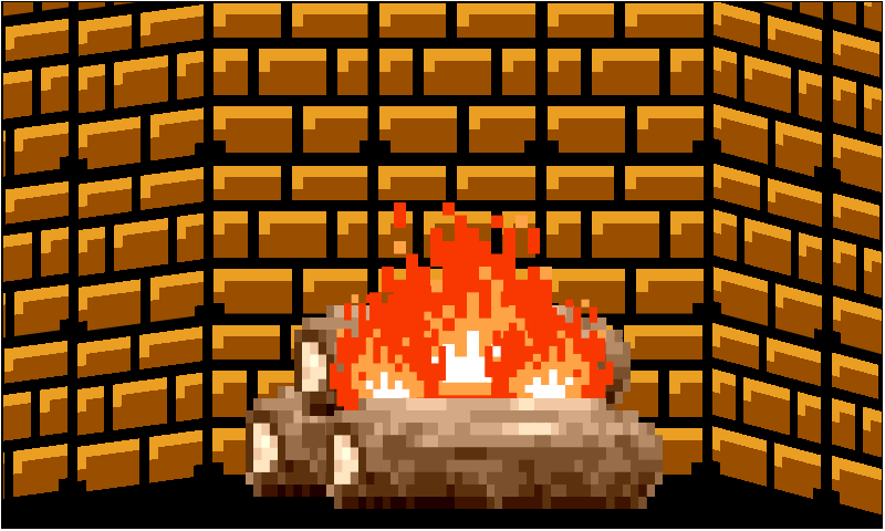 8-bit Fireplace