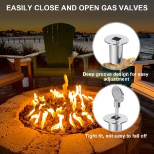 MOASKER 2 Pieces Universal Gas Fireplace Valve Key, Long Gas Fireplace Key, Gas Shut Off Key Tool for Natural Gas Fire Pit Accessories, 1/4" and 5/16" Turn Ball Valve - 18 Inches