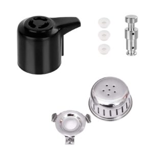 steam release handle,original float valve replacement parts with 3 silicone caps for instant pot duo 3, 5, 6 and 8 quart,duo plus 3, 6 qt by zylone