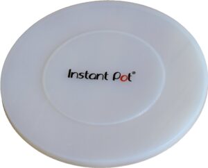 instant pot silicone lid, 9.8-in, 5-qt & 6-qt pot lid, from the makers of instant pot, reusable silicone lid for bowl and food cover, microwave cover for food, transparent white