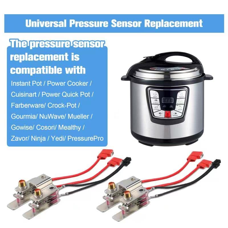 Dreyoo 2 Pcs Pressure Sensor Replacement Compatible with Instant Pot/Power Cooker/Cuisinart/Power Quick Pot/Farberware/Gourmia Power Cooker, General Pressure Sensor or Switch