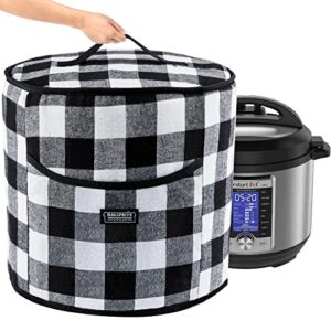 bagsprite dust cover compatible with instant pot 6 quart-appliance covers- insulated pressure cooker cover with pockets for kitchen accessories