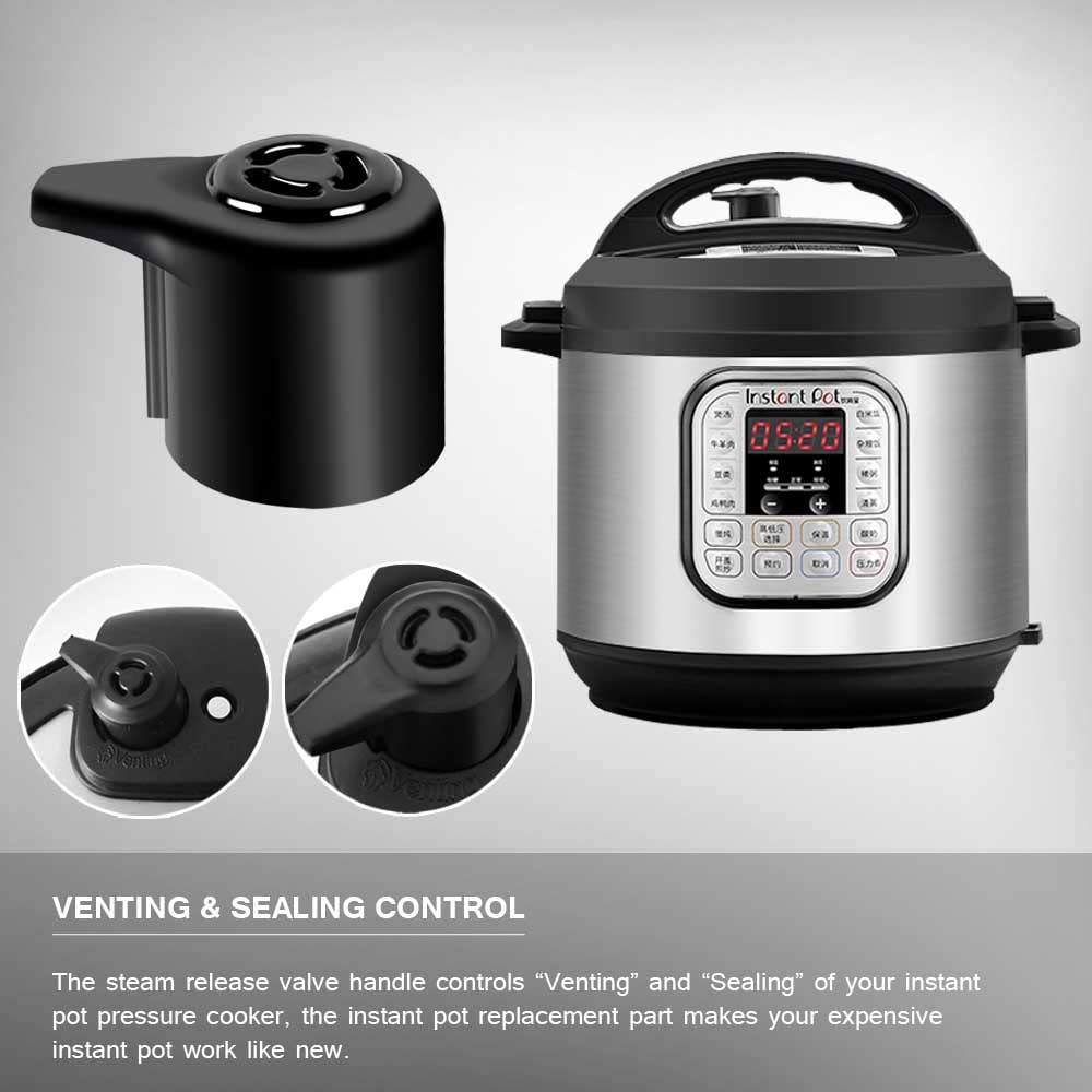 Steam Release Valve Handle Replacement for Instant Pot Duo/Duo Plus 3, 5, 6 and 8 Quart, Mini 3 Qt, Duo50 5 Qt, Duo/Duo Plus 60 6 Qt, and Duo/Duo Plus 80 8 Qt