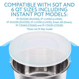 Impresa Compatible with 6 Qt Silicone Lid for Instant Pot - 5 and 6 Quart Inner Pot Cover for Instapot - Insta Pot Cooker Accessories for IP DUO60 and Many More Models