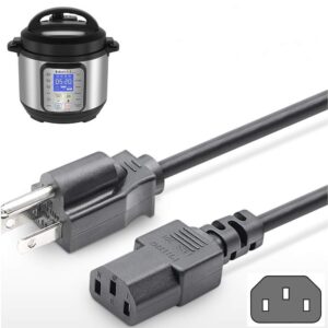 5 ft power cord for instant pot duo mini,duo plus mini,duo plus mini,duo60,duo plus60,duo50,smart 60 bluetooth,ultra 6 60 and others pressure cooker power cord for nema 5-15p to iec320c13 cable