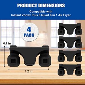 Air Fryer Rubber Bumpers, 4 Packs Air Fryer Replacement Parts for Instant Pot Gourmia Cosori and other Air Fryers, Air Fryer Accessories Silicone Protective Feet Tips Tabs to Prevent Basket Damage