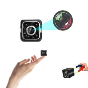 mini spy camera with 32gb micro sd card hidden camera with night vision and audio motion detection small nanny camera for home security no wifi