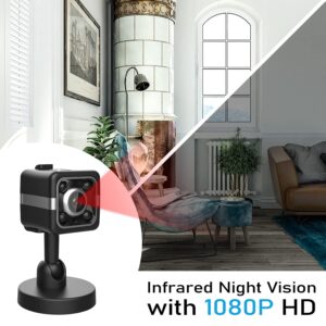 Mini Spy Camera with 32GB Micro SD Card Hidden Camera with Night Vision and Audio Motion Detection Small Nanny Camera for Home Security No WiFi