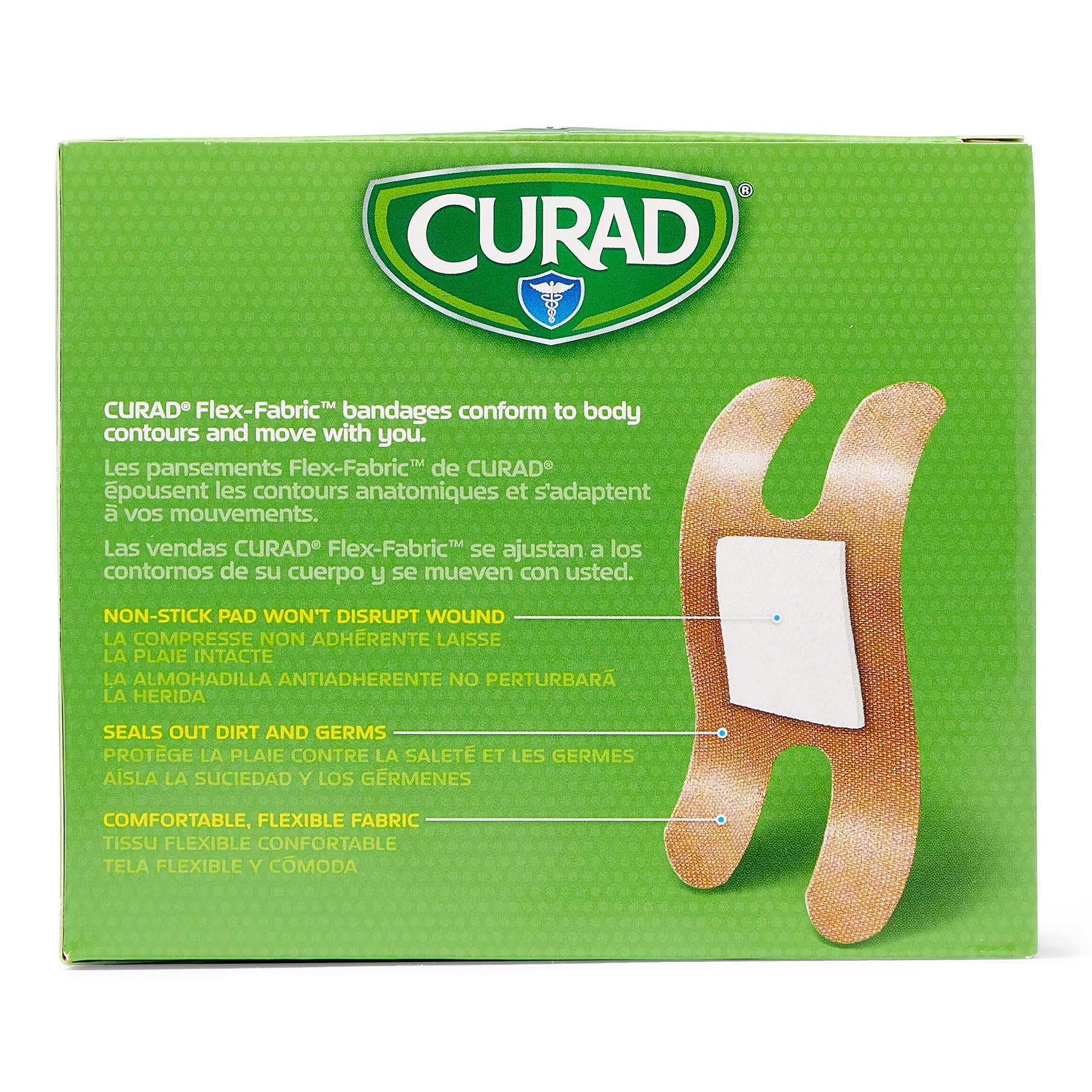 Curad Fabric Adhesive Knuckle Bandages, Finger Bandages for Knuckles (Pack of 100), Natural