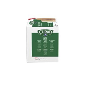 Curad Bulk Variety Pack Assorted Bandages, Flex-Fabric, Waterproof, Plastic, Knuckle, Heavy Duty Bandages (320Count)