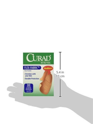 Curad - CUR47315_OLD Flex-Fabric, 3/4 Inches X 3 Inches bandages, 30 count (Pack of 4)