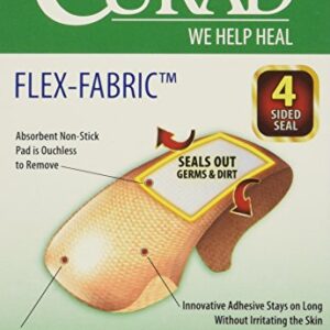 Curad - CUR47315_OLD Flex-Fabric, 3/4 Inches X 3 Inches bandages, 30 count (Pack of 4)